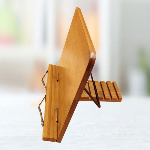 Bamboo Reading Shelf Adjustable Frame Multifunctional Holder Tablet ...