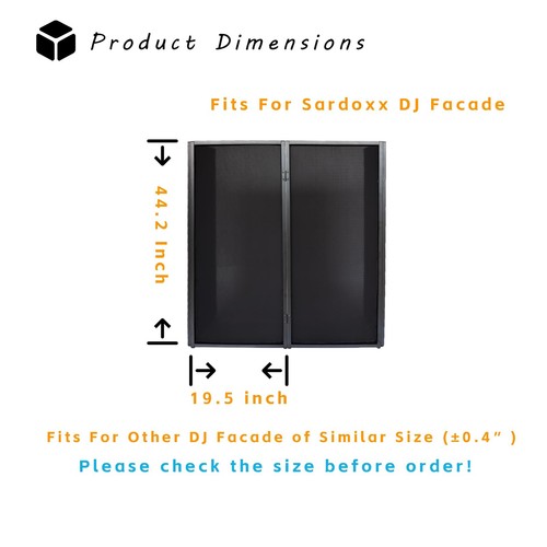 Black DJ Facade Scrim DJ Booth Scrim 19.5"x 44.2" w/Small Bag | eBay