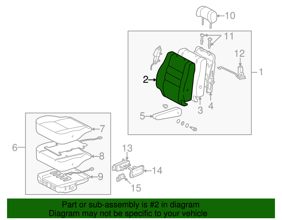 Genuine Toyota Seat Back Cover 71074-0C110-E0 | eBay