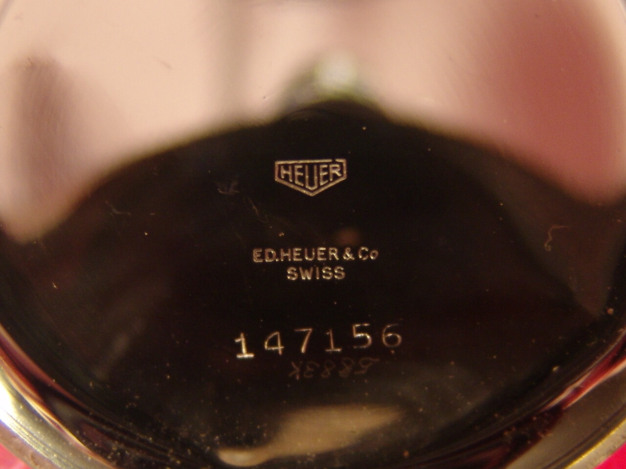 HEUER "VALJOUX 61" Pocket Watch Chronograph w/2 Registers, 1/5 second ...