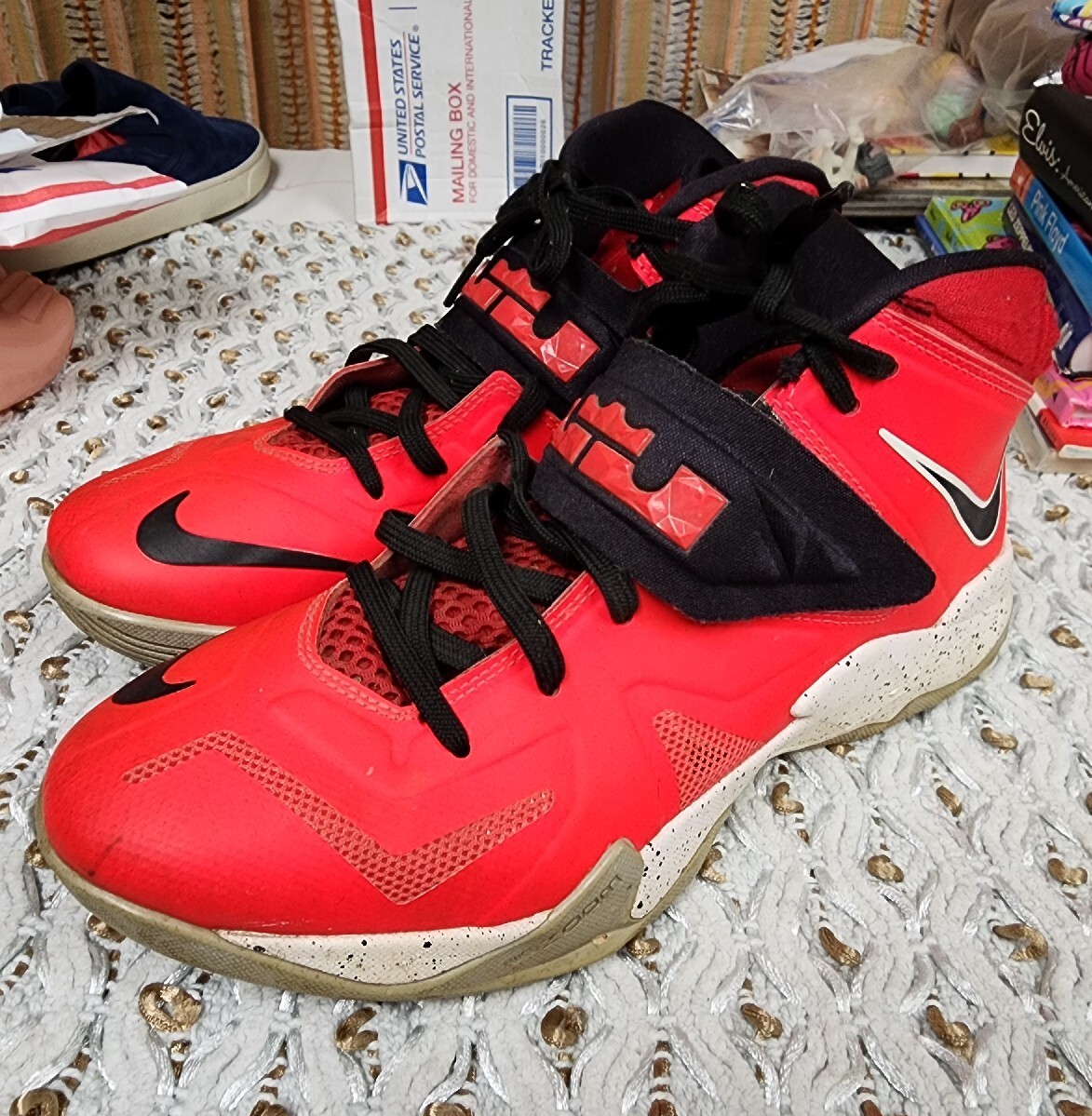 Lebron Soldado 7 Camuflado Vermelho Nike Lebron Soldier VII 7 White