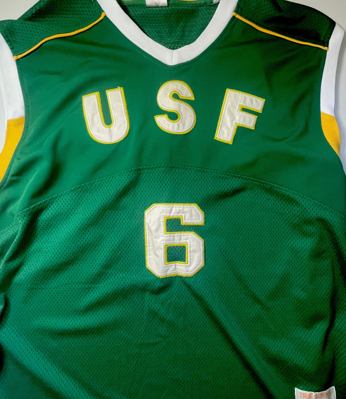 Vintage USF Dons Bill Russell Jersey Mens 56 tall 6 SEWN NCAA awesome ...