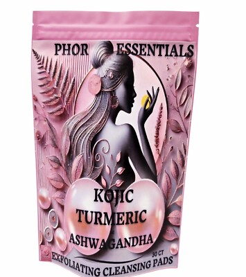 Phor Essentials Kojic Acid Turmeric & Ashwagandha Cleansing Pads | eBay