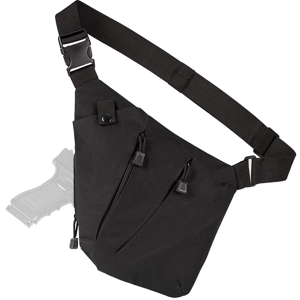 Tactical Shoulder Sling Pistol Pouch Concealed Carry Gun Holster Chest ...