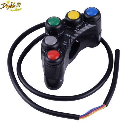 Universal Motorcycle Race Bike Handlebar Switches Assembly 7 Buttons ...