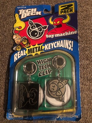 Vintage 90s Tech Deck toy machine Metal KeyChain 2 Pack Metal ...