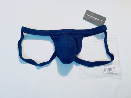 N2N Bodywear Size XL Poly Blend Vintage Thermal Jockstrap - Navy Blue ...
