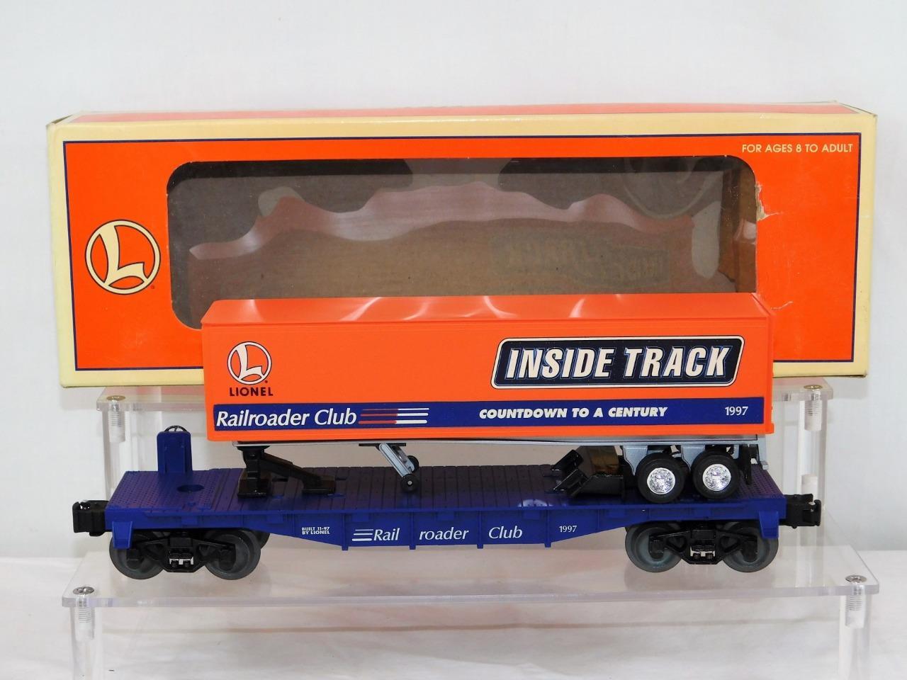 Boxed Lionel 6-19437 LRRC Flatcar w/ Inside Track Trailer C8 diecast ...