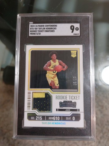 Taylor Hendricks 2023-24 Contenders RC RTS-TAY Rookie Ticket Swatche 5/ ...