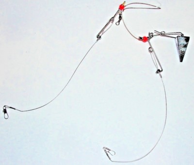 Mustad Double Drop Bottom Fishing Snapper Rig 2oz Ounce Lead Sinker 27 ...