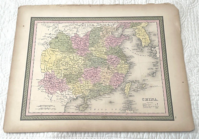 ANTIQUE 1850 MAP of CHINA, 17 ½ INCHES by 14 INCHES | eBay