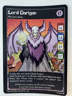 Neopets TCG Lord Darigan Foil 2003 21/234 | eBay