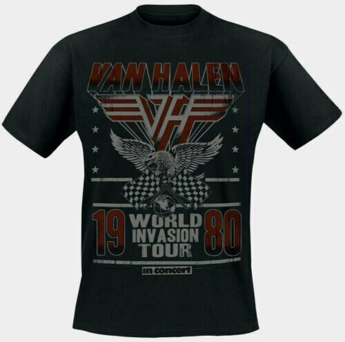 Official Van Halen T Shirt 1980 Invasion World Tour Black Vintage ...