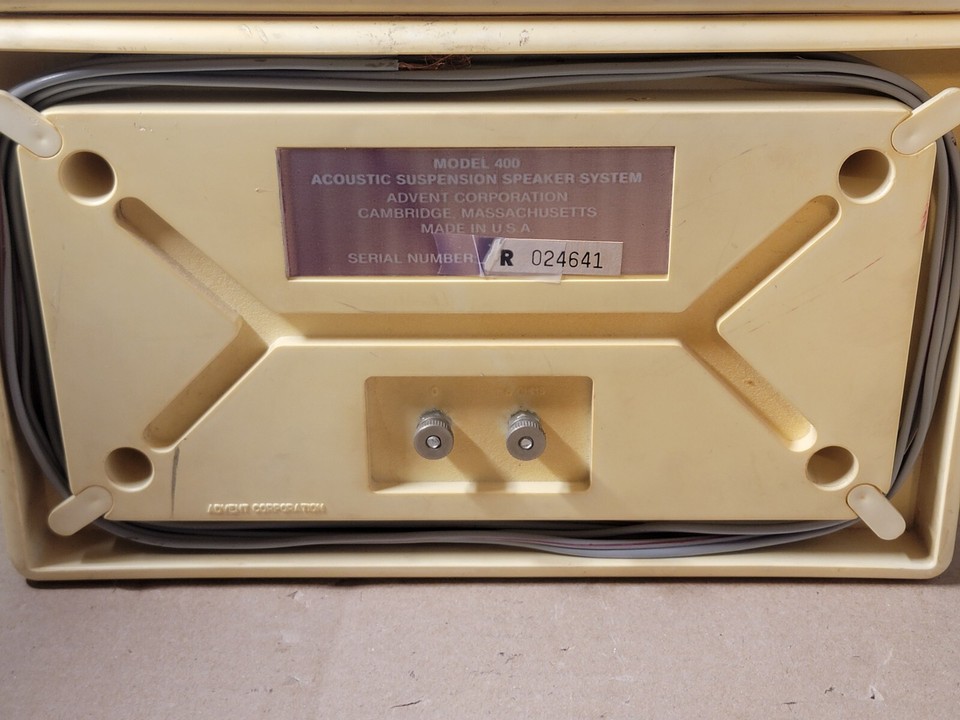 Vintage ADVENT Model 400 Acoustic Suspension Speaker System Set of 2 w ...