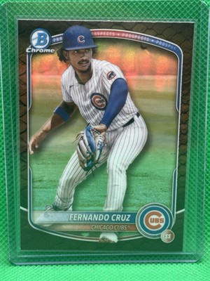 2025 Bowman Chrome Prospects Fernando Cruz Reptilian Refractor (RC ...