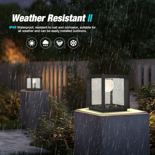 Solar Outdoor Post Lights Modern Solar Column Caps Lights IP65 ...