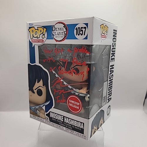 Funko Pop Demon Slayer Inosuke Hashibira Signed Bryce Papenbrook MAS | eBay