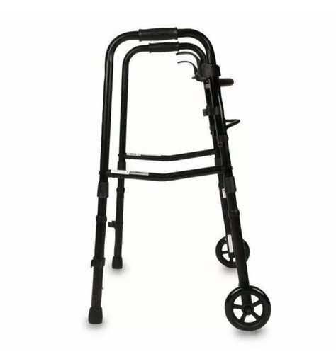 Equate Mobility Folding Walker with Wheels & Box, Black | eBay