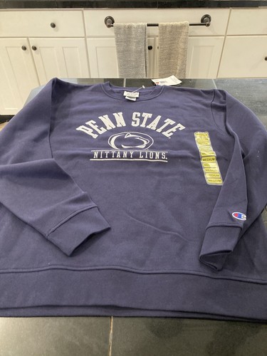 MENS Champion Penn State CREW NECK SWEATER PSU Nittany Lions M NAVY NWT ...
