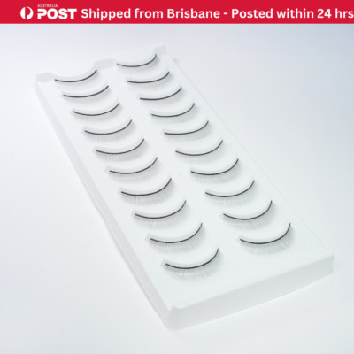 20 pcs Practice Eyelash Extension Training Lash False Strip Lashes | eBay