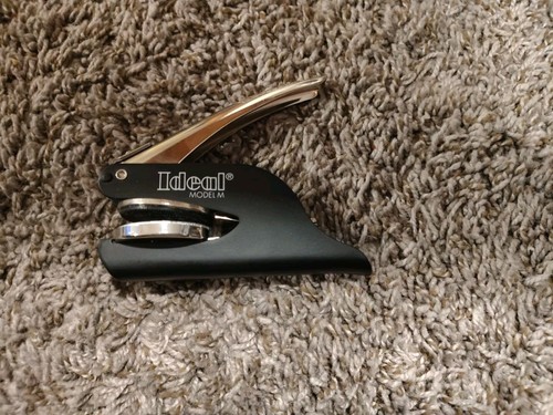 Vintage Ideal Model M Seal Embosser Stamp Notary Stamp Free Shipping ...