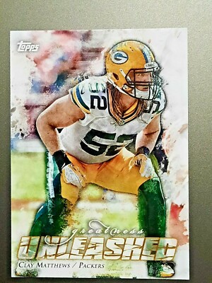 CLAY MATTHEWS-2014 TOPPS-GREATNESS UNLEASHED INSERT 🏈 FOOTBALL CARD-GB ...
