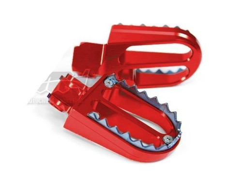 MTM PEDANE MAGGIORATE ALLUMINIO CNC ERGAL ROSSO HONDA CRF 250 X 2004 ...