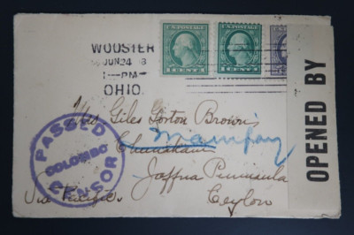 1918 Vintage Envelope World War I Era Passed Censor Military Opened By ...