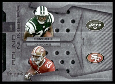 2009 Playoff Contenders Round Numbers Shonn Greene/Glen Coffee Rookie ...