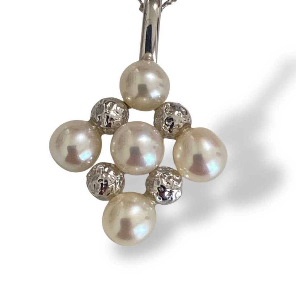 Near-unused TASAKI pearl necklace in silver Japan Import Rare | eBay