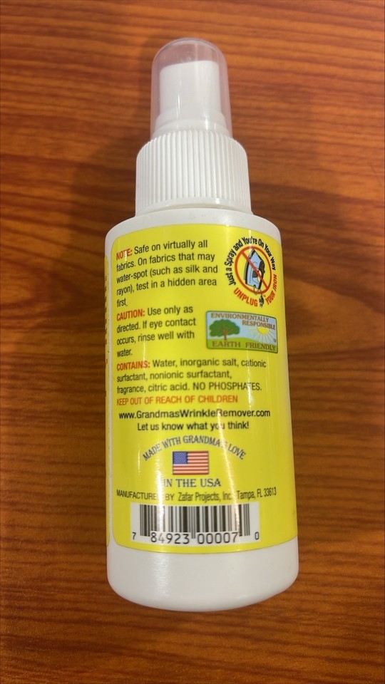 Grandma's Secret Wrinkle Remover 3 fl oz | eBay