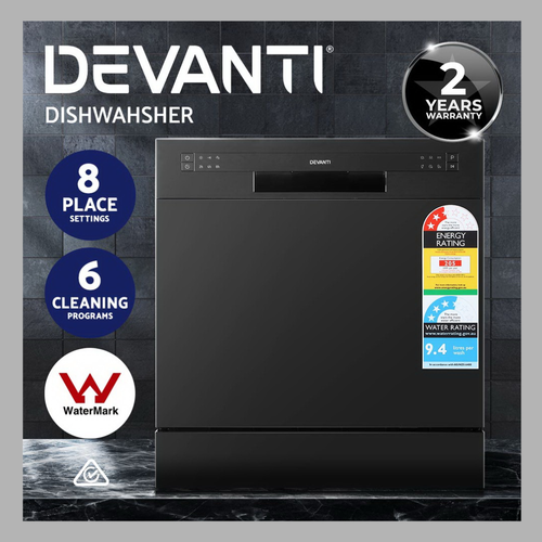 Devanti Black 8-Setting Benchtop Dishwasher – Compact & Powerful | eBay ...