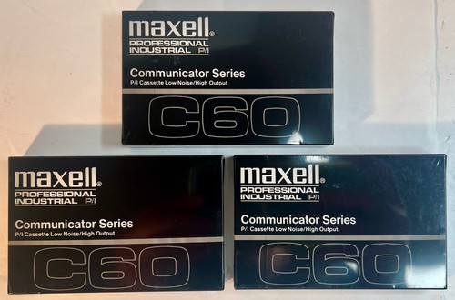 Lot of 3 MAXELL C60 Audio Cassette Tape Professional Communicator ...
