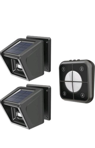 Driveway Alarm- Long Range & 30 Chimes Wireless Solar Motion Sensor ...