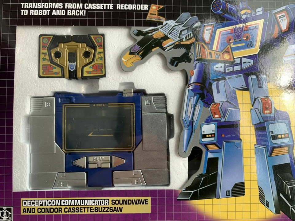 New Transformers G1 Reissue Deception Soundwave & Buzzsaw Action Figure ...