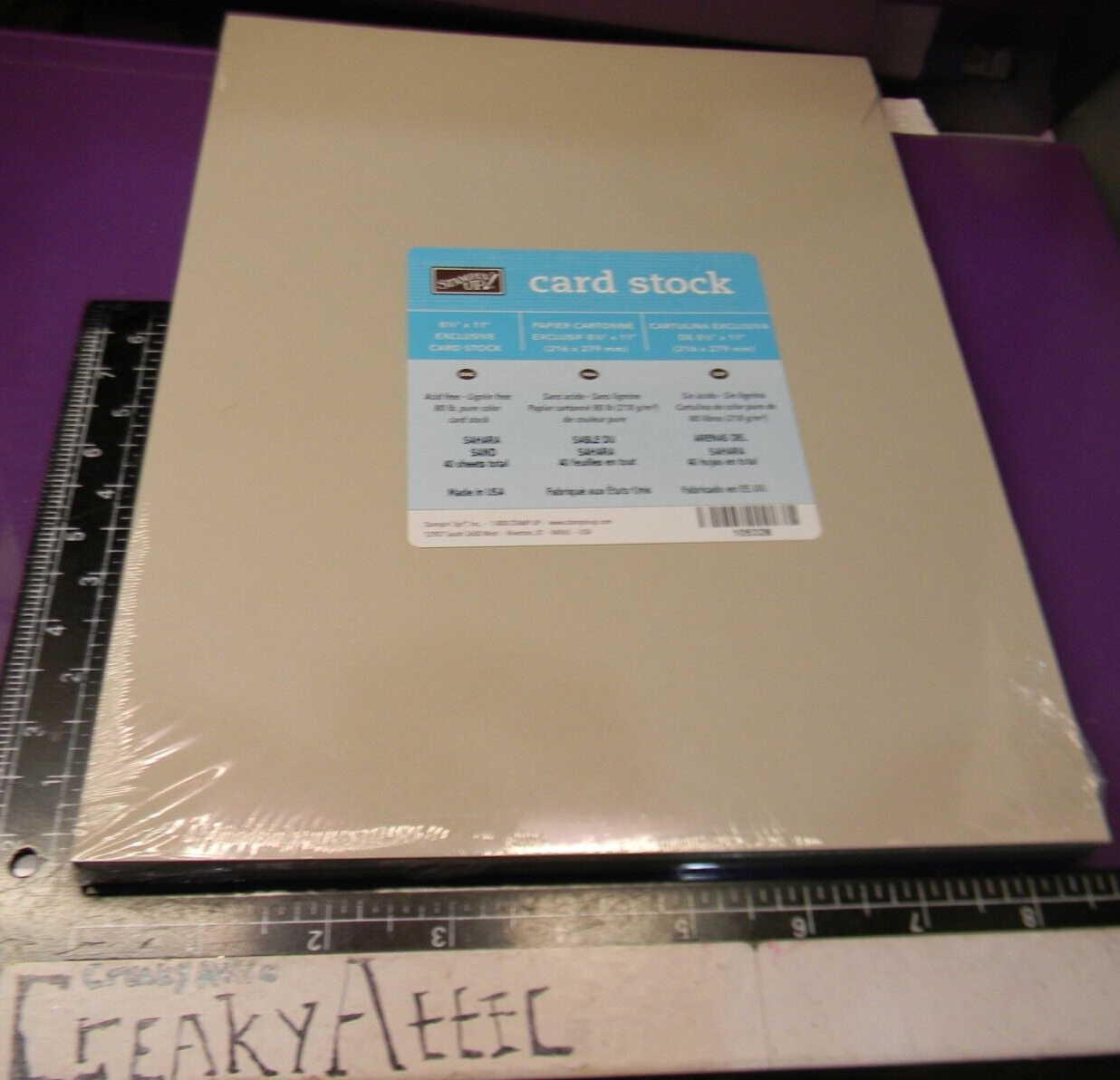 STAMPIN UP SAHARA SAND 40 CARDSTOCK PAPER RETIRED 80 POUND ACID ...