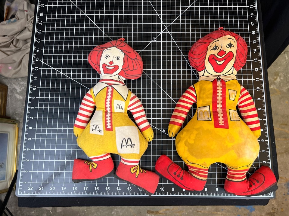 Vintage Ronald McDonalds Plush 16" +14” Cloth Fabric Stuffed Toy 1970s ...