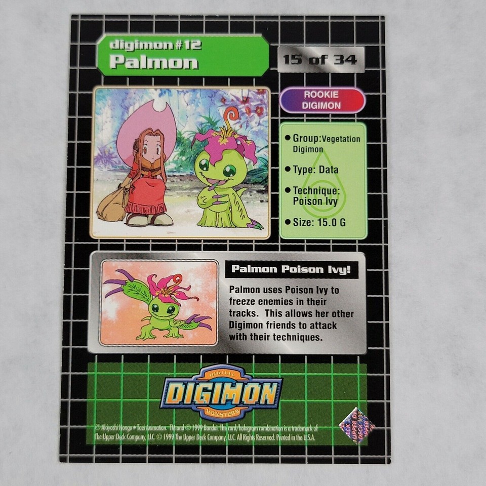Palmon 15/34 Digimon Upper Deck Animated Series 1 Exclusive Preview ...