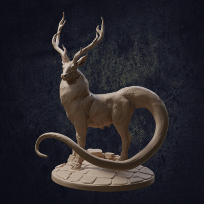 Mystical Glade Deer - 3d Printed Miniature - Fantasy - D&D - Pathfinder ...