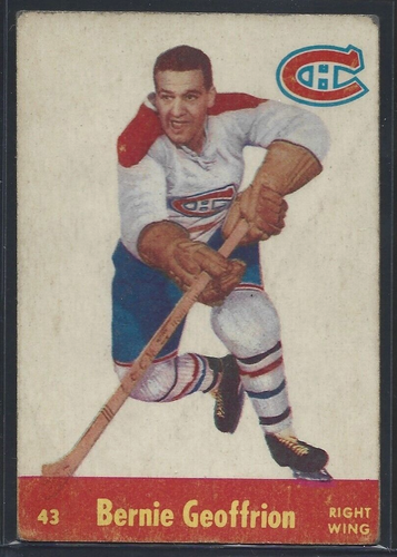 1955/56 Parkhurst #43 BERNIE GEOFFRION,Montreal Canadiens Almost ...