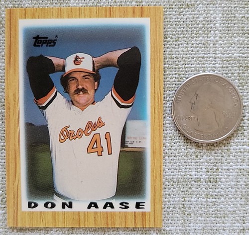 1987 Topps Baseball Major League Leaders Mini #38 Don Aase Baltimore ...