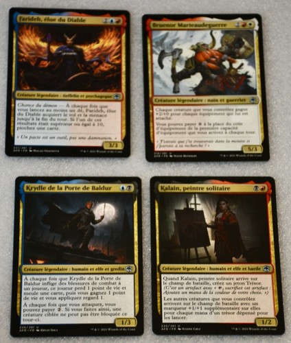 CARTE MAGIC The Gathering - 4 cartes: Bruenor Marteaudeguerre + Kalain ...