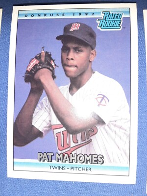 Pat Mahomes 1992 RATED ROOKIE #403 DONRUSS BASEBALL ( Patrick Mahomes ...