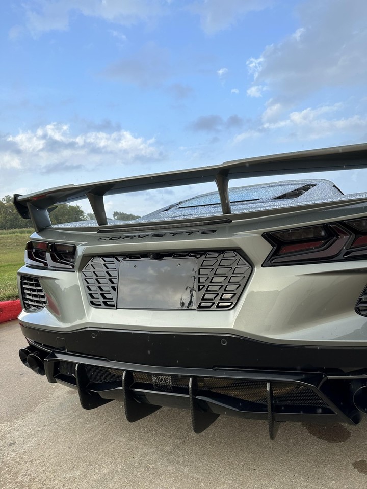 Rear License Plate Frame for Corvette C8 Z51 Coupe HTC Stingray 2020 ...