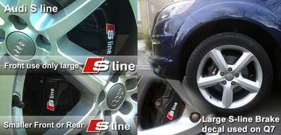 Brake caliper decals to fit Audi S Line sticker large version x2 | eBay ...