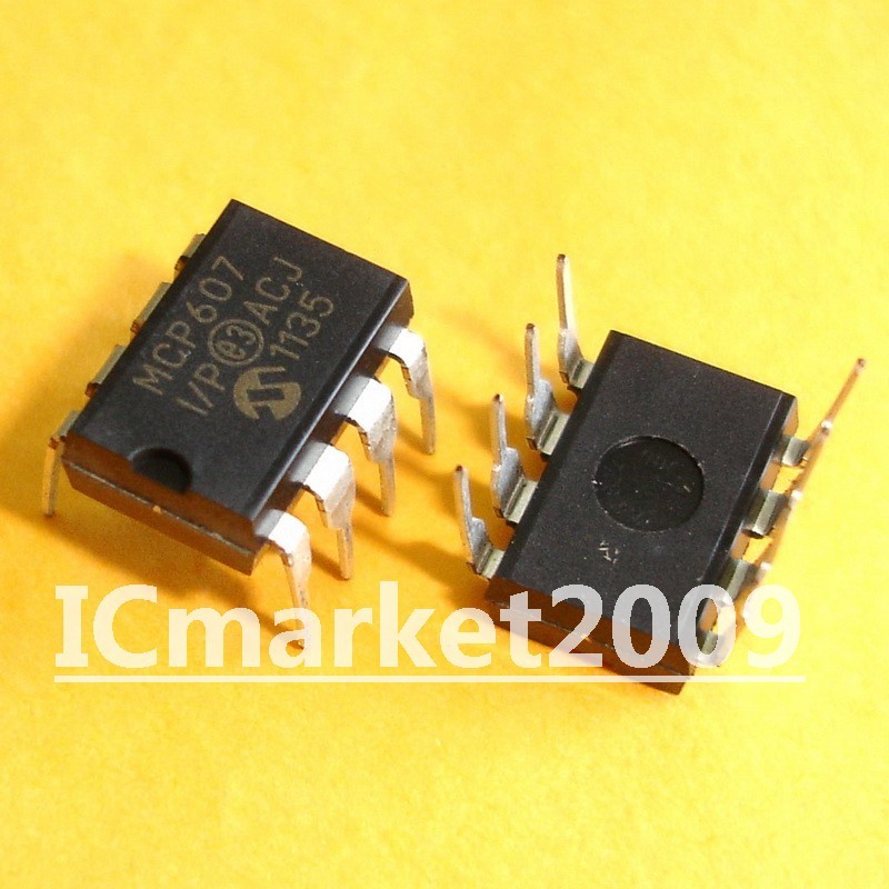 10 PCS MCP607-I/P DIP-8 MCP607 2.5V to 6.0V Micropower CMOS Op Amp Chip ...