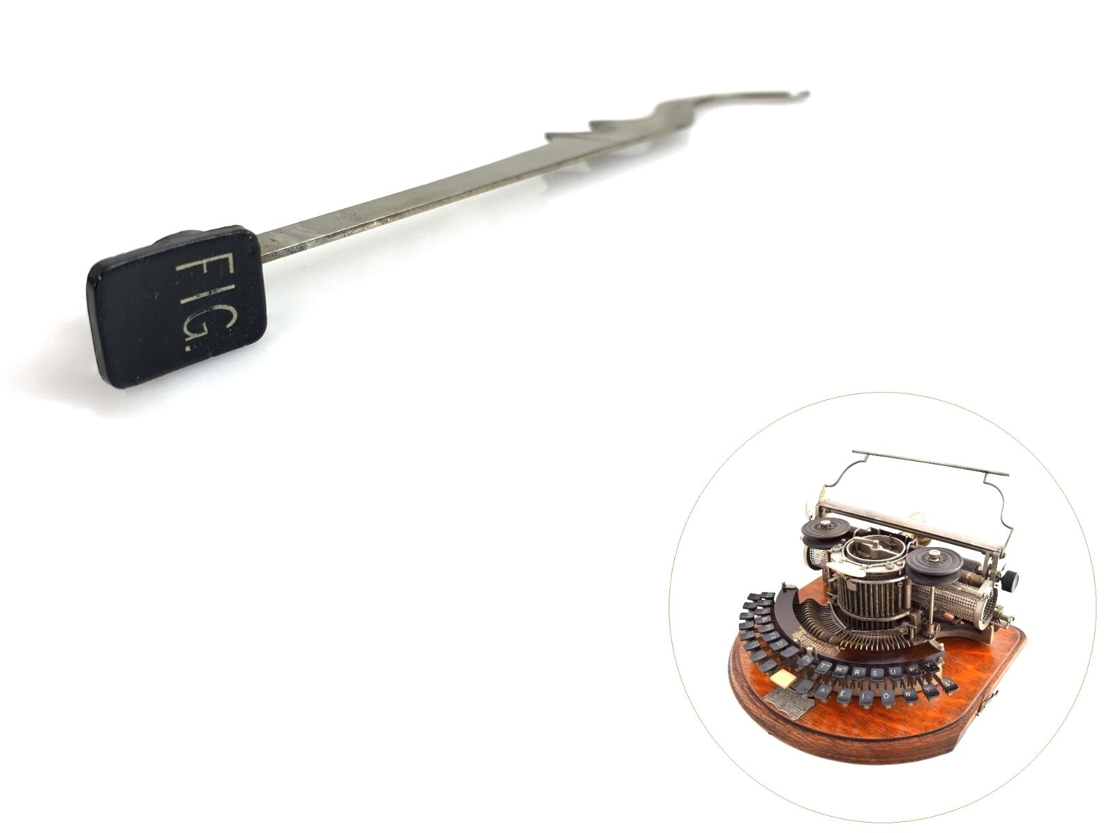 FIG Key for Ideal Hammond Typewriter Antique Schreibmaschine Vtg Keytop ...