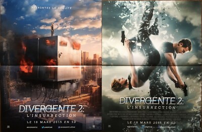 Lot 2 Affiches cinéma DIVERGENTE 2 40x60cm Poster / Shailene Woodley PREV + DEF | eBay