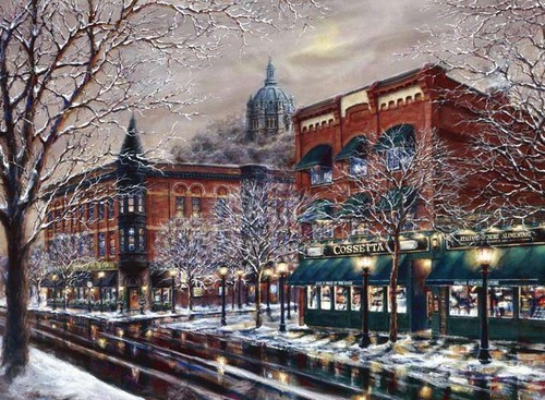 Susan Amidon Evening at Old Seven Corners Canvas Giclee Encore Edition ...