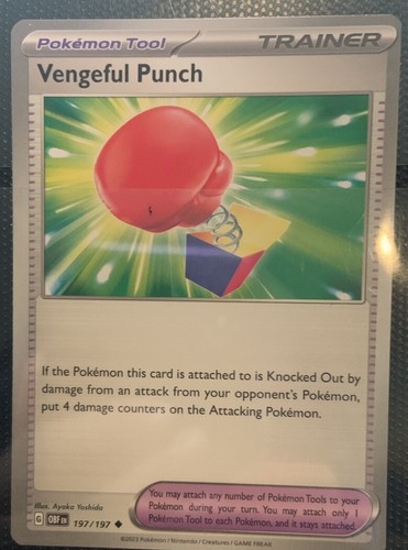 Vengeful Punch - 197/197 - Uncommon - S&V: Obsidian Flames - Pokemon ...